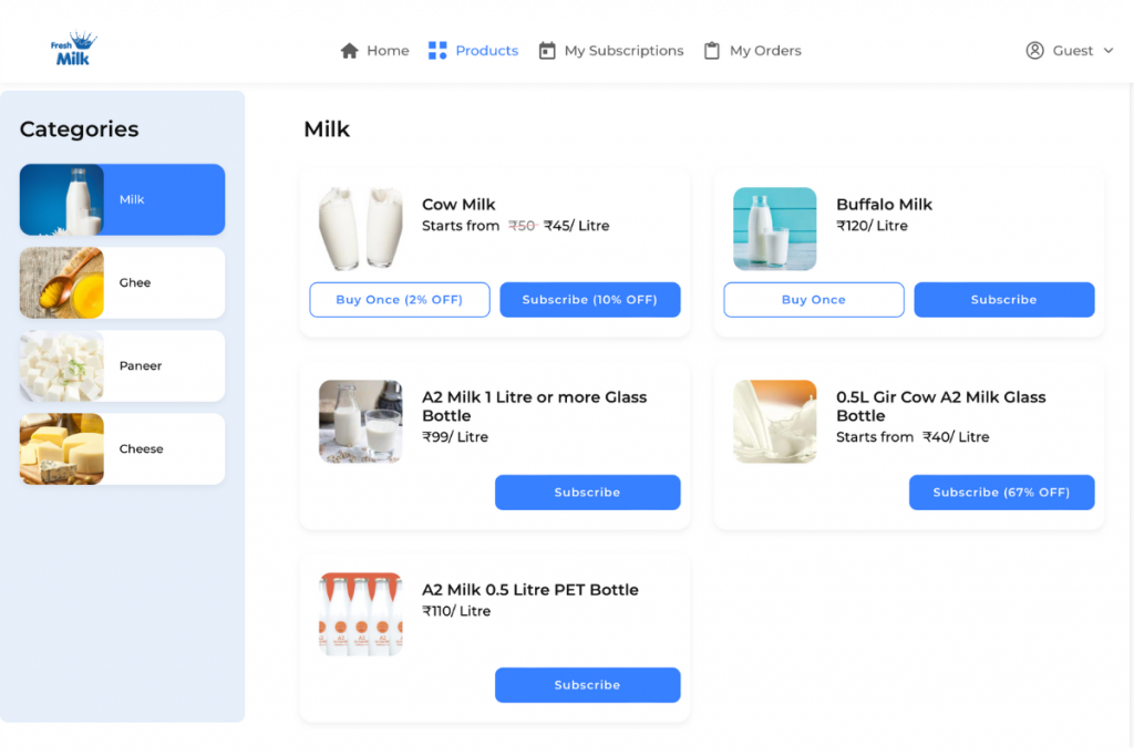Rekart | Subscription Management platform for milk, grocery, food business